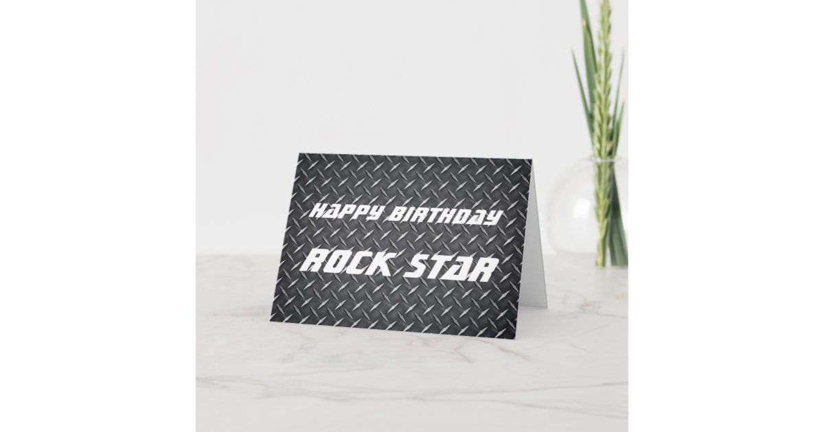 Rock Star Birthday Card | Zazzle