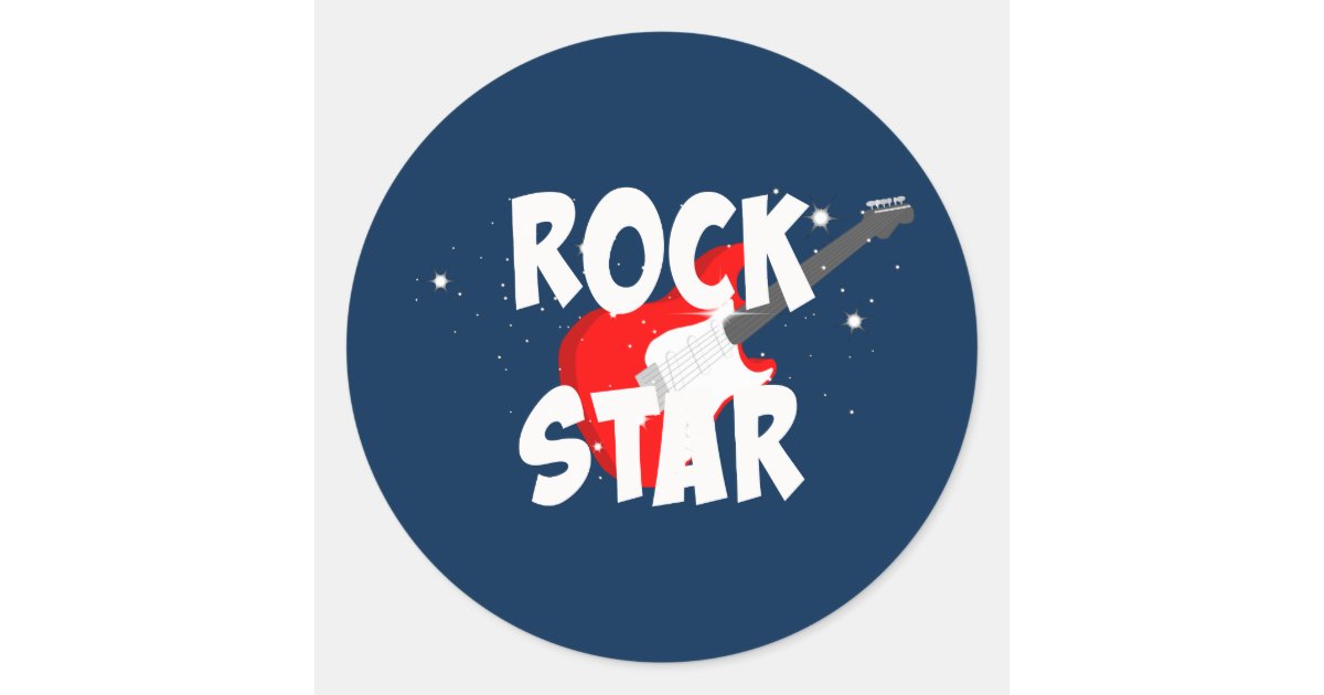 "Rock Star" Classic Round Sticker | Zazzle