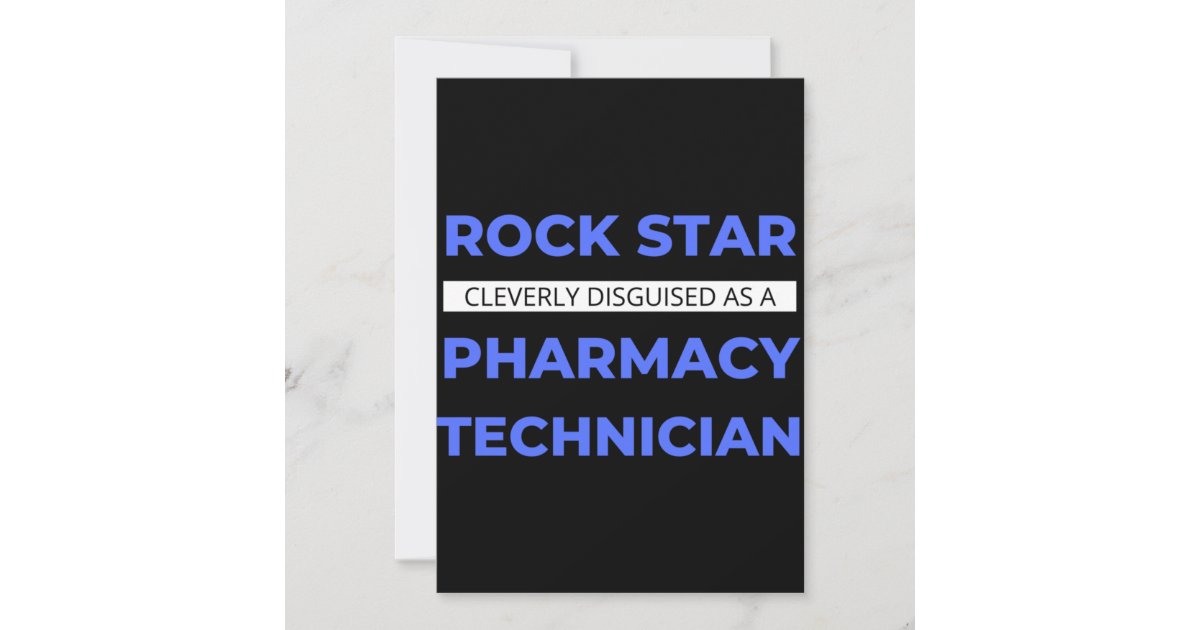Rock Star Cleverly Disguised As A Pharmacy Tech Thank You Card | Zazzle