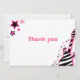 Rock Star Girl Pink Thank You Note Cards | Zazzle