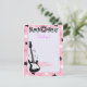 Rock Star Guitar Pink 4x5 Flat Thank you note | Zazzle