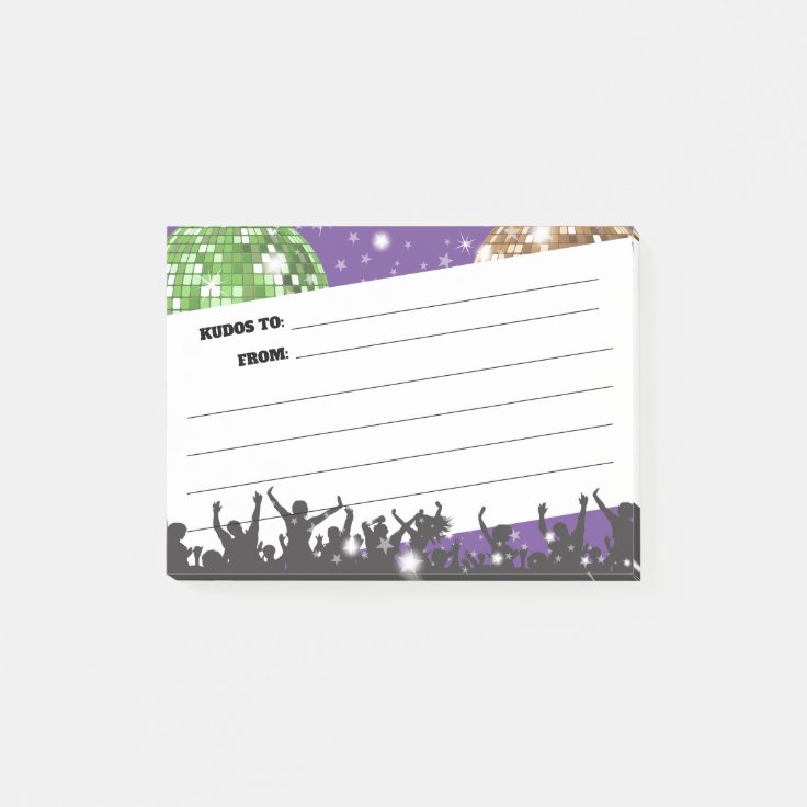 Rock star kudos employee recognition post-its post-it notes | Zazzle
