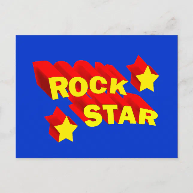 Rock Star Postcard | Zazzle