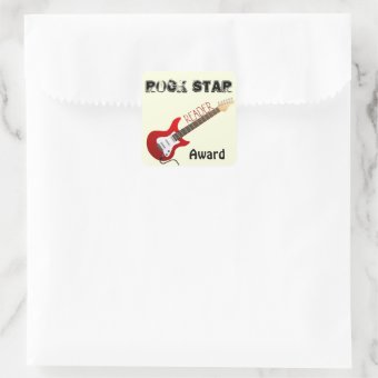 Rock Star Reader Award Sticker | Zazzle