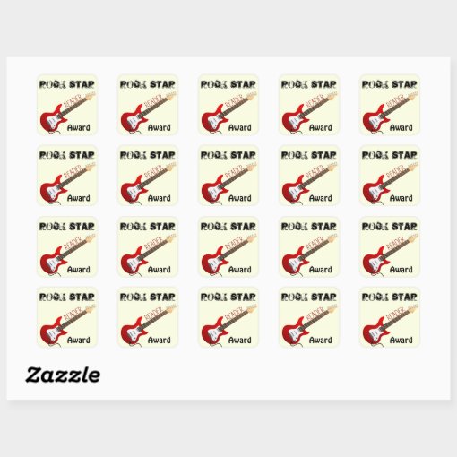 Rock Star Reader Award Sticker | Zazzle