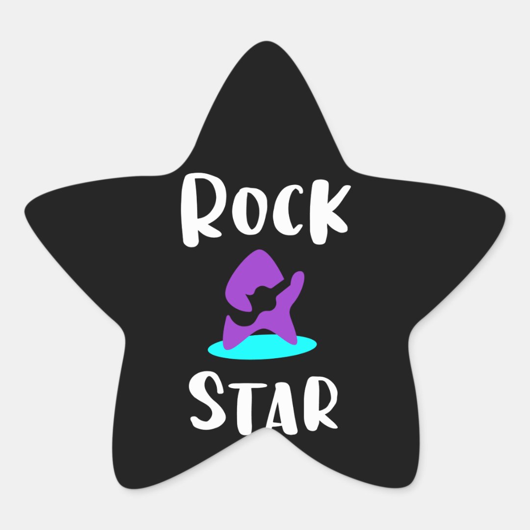 Rock star sticker | Zazzle