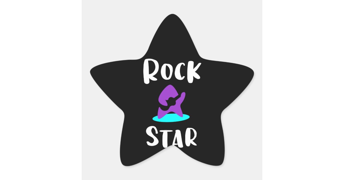 Rock star sticker | Zazzle