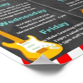 Rock Star Teacher and Staff Appreciation Week Poster | Zazzle