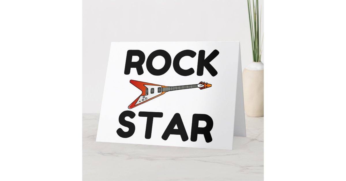 Rock Star Thank You Card | Zazzle