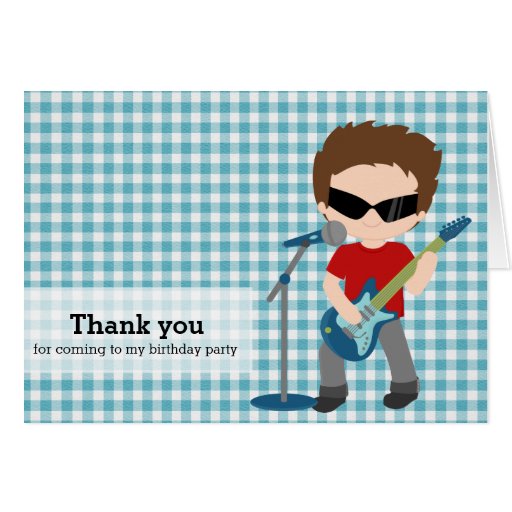 Rock Star Thank you Card | Zazzle