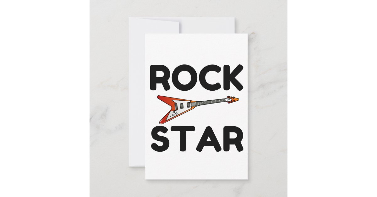 Rock Star Thank You Card | Zazzle