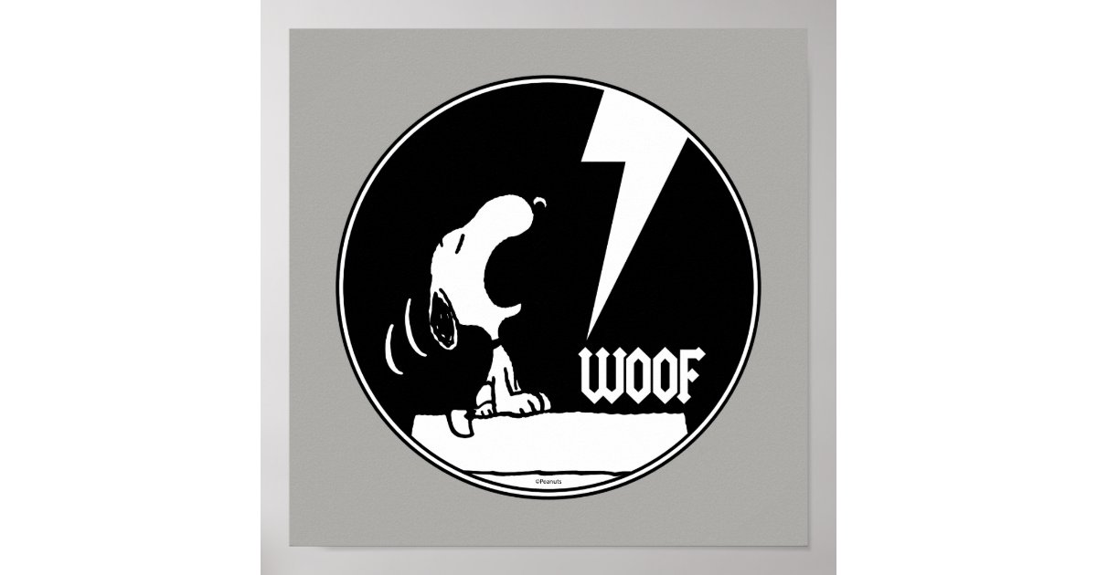 Rock Tees | Snoopy Howling Poster | Zazzle