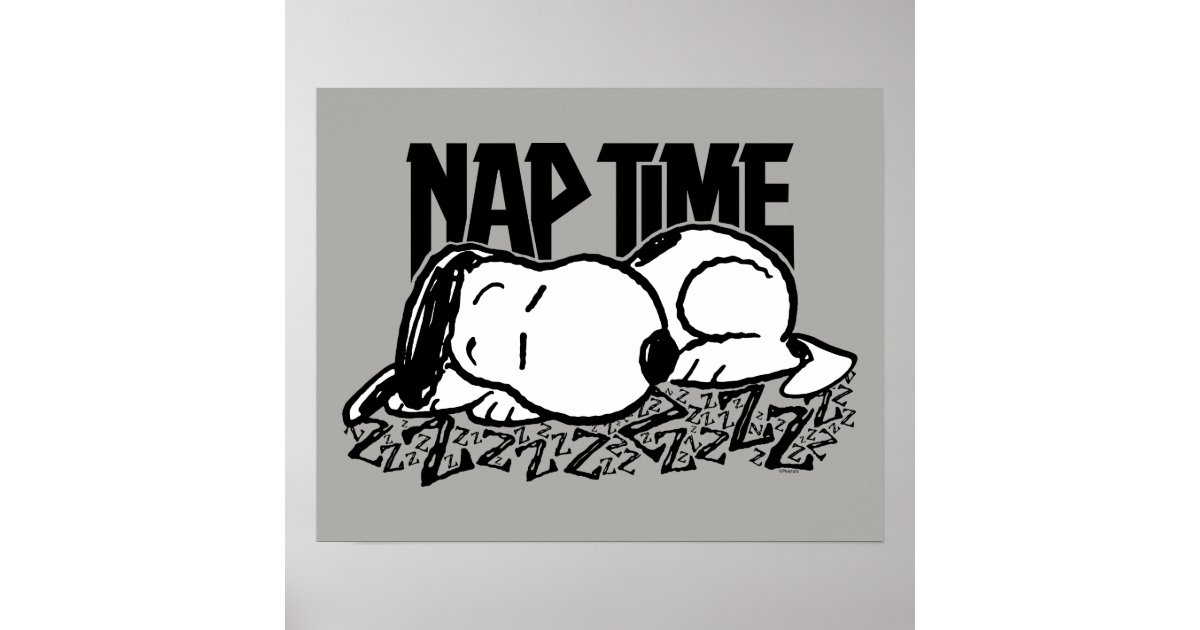 Rock Tees | Snoopy Nap Time Poster | Zazzle