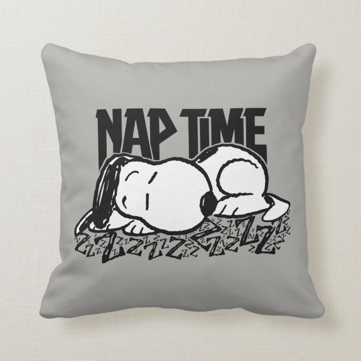 Rock Tees | Snoopy Nap Time Throw Pillow | Zazzle.com