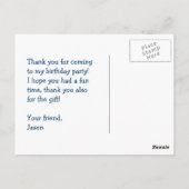 Rock Wall Climbing Birthday Party Thank You Postcard | Zazzle