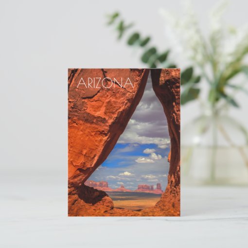 Rock window to Monument Valley, AZ Postcard | Zazzle