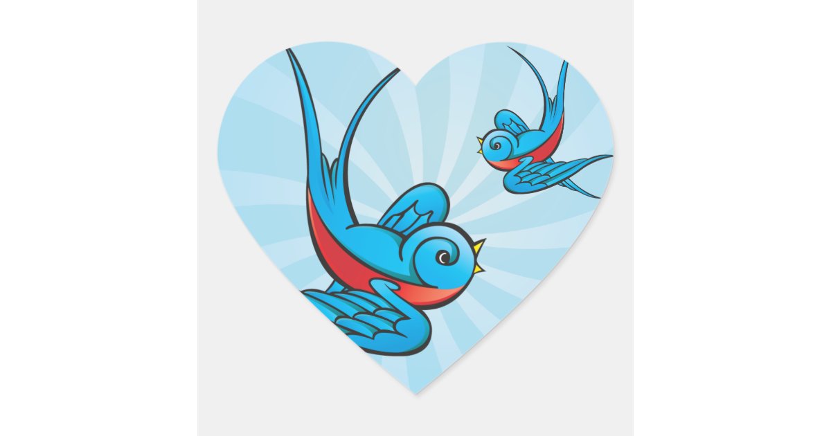 Rockabilly Tattoo Swallow Bird Stickers | Zazzle