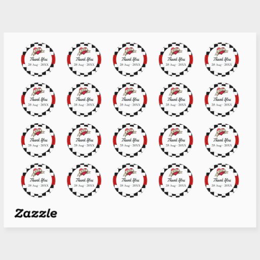 Rockabilly Wedding Classic Round Sticker | Zazzle