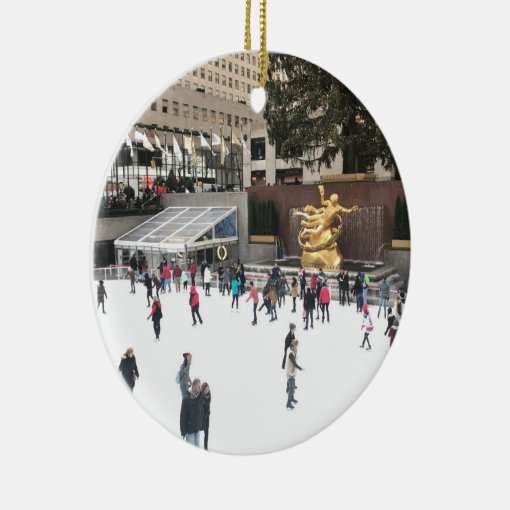 Rockefeller Center Ice Skating Rink NYC Photograph Ceramic Ornament ...