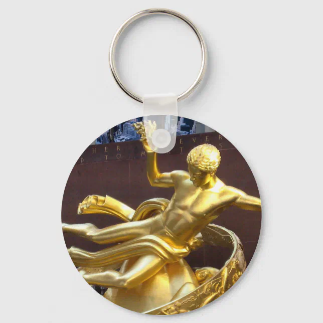 Rockefeller Center Prometheus Statue Keychain | Zazzle