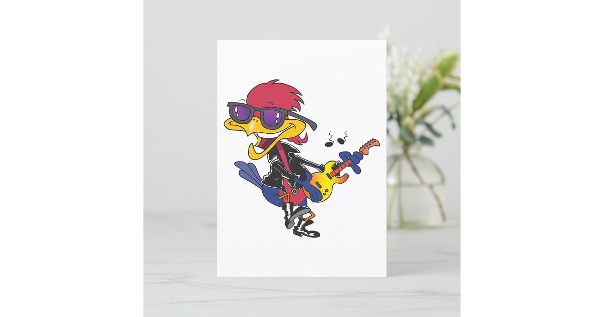 Rocker Bird Invitation | Zazzle