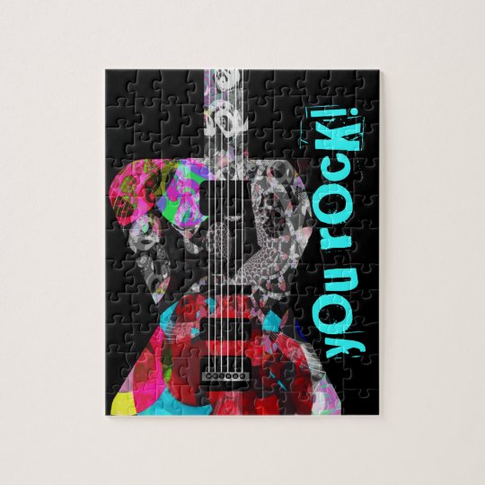 'Rocker Collection' Guitar Puzzle with Cool Tin! | Zazzle.com