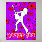 Love Headband Hippie Girl Doll Purple Psychedelic Poster | Zazzle.com