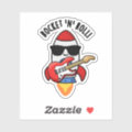 Rocket And Roll Funny Rocket Pun Sticker | Zazzle