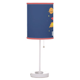 Rocket Blast Off Outer Space, Kids Personalized Table Lamp | Zazzle