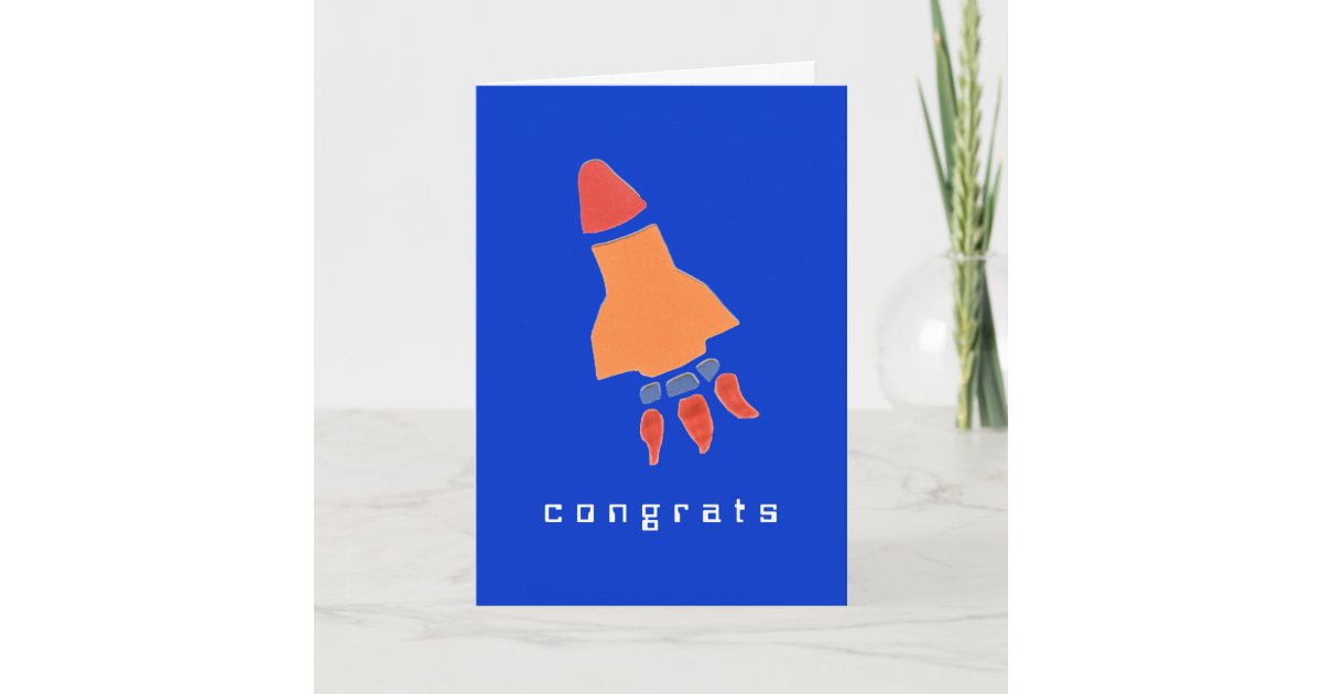 Rocket congratulations card | Zazzle