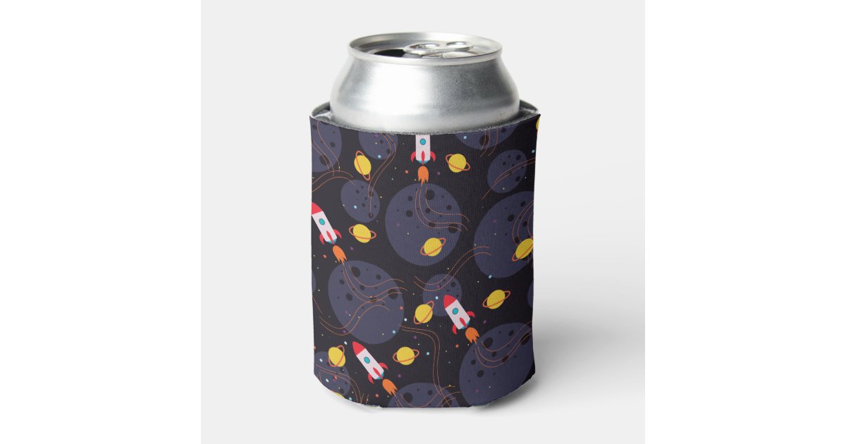 Rocket in Space Can Cooler | Zazzle