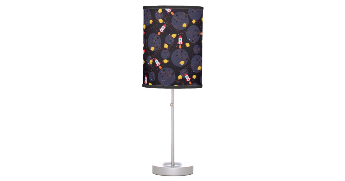 Rocket in Space Table Lamp | Zazzle