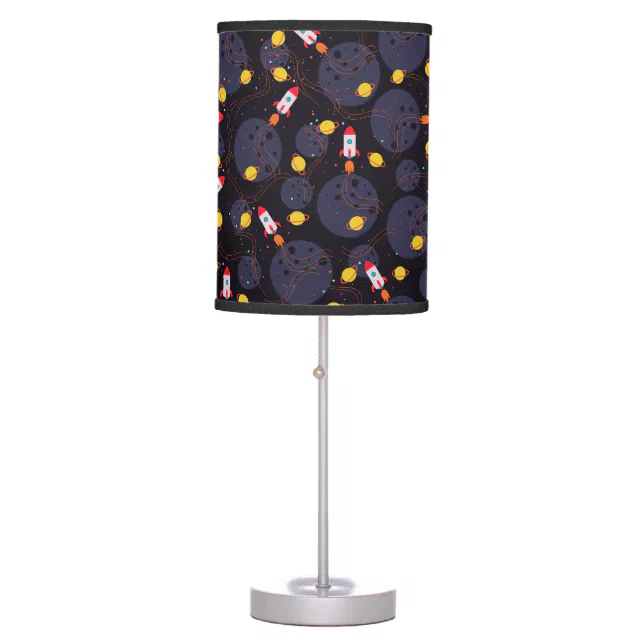 Rocket in Space Table Lamp | Zazzle