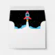 Rocket Launching in Outer Space Envelope | Zazzle
