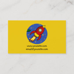 Rocket red yellow Business Card | Zazzle