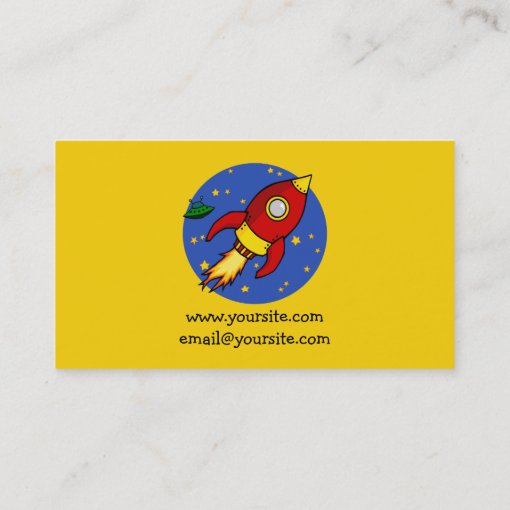 Rocket red yellow Business Card | Zazzle