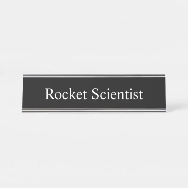 Rocket Scientist, Desk Name Plate | Zazzle