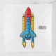 Rocket ship cartoon illustration trinket tray | Zazzle