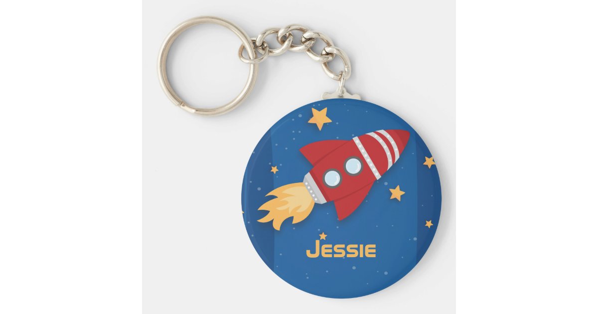 Rocket Ship Keychain | Zazzle.com