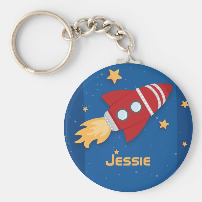 Rocket Ship Keychain | Zazzle.com