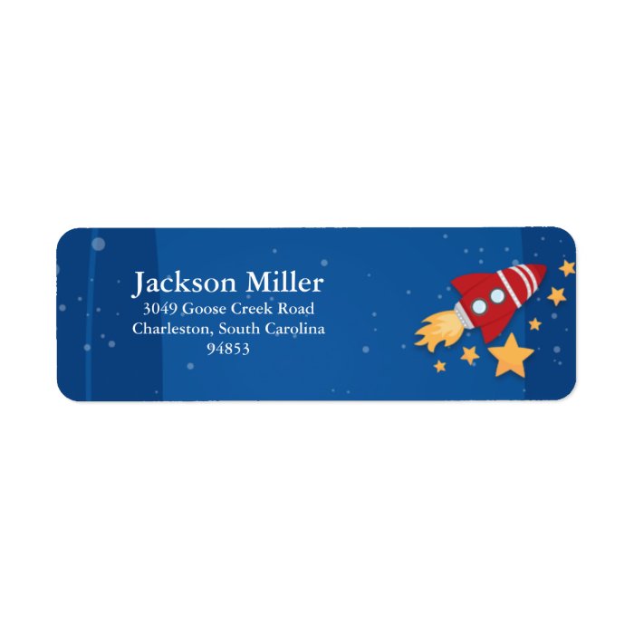 Rocket Ship Label | Zazzle
