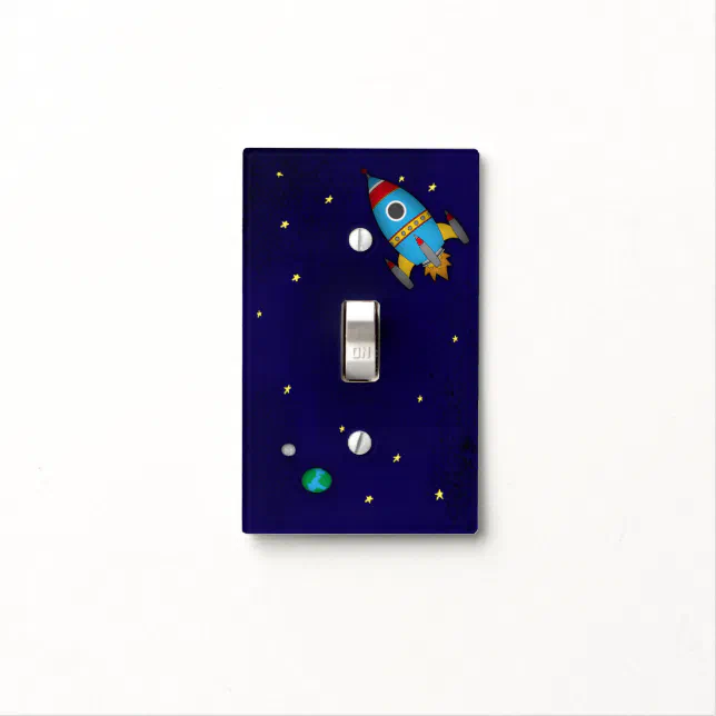 Rocket Ship Light Switch Cover | Zazzle