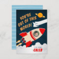 Rocket Ship Photo Classroom Valentine's Day Card | Zazzle
