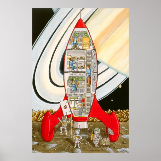 Rocket Ship Posters, Rocket Ship Prints, Art Prints, Poster Designs