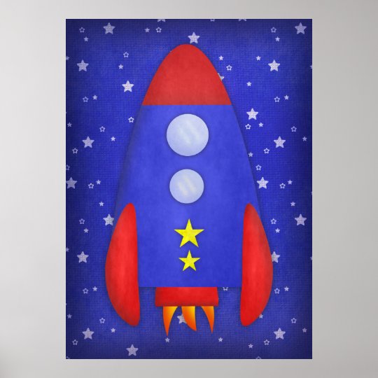 Rocket Ship Print | Zazzle.com