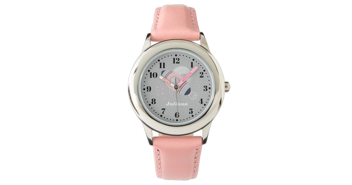 Rocket Space Personalized Custom Kid's Watch | Zazzle