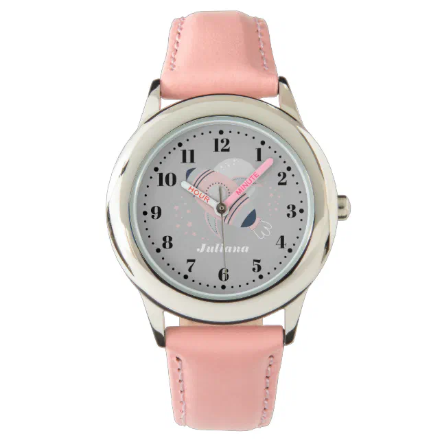 Rocket Space Personalized Custom Kid's Watch | Zazzle