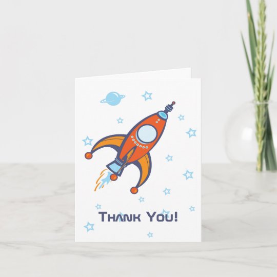 Rocket Thank You Card | Zazzle.com