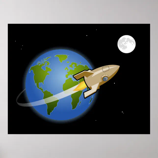 Rocket to the Moon - Poster | Zazzle
