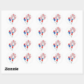 Rockets and Fireworks Classic Round Sticker | Zazzle